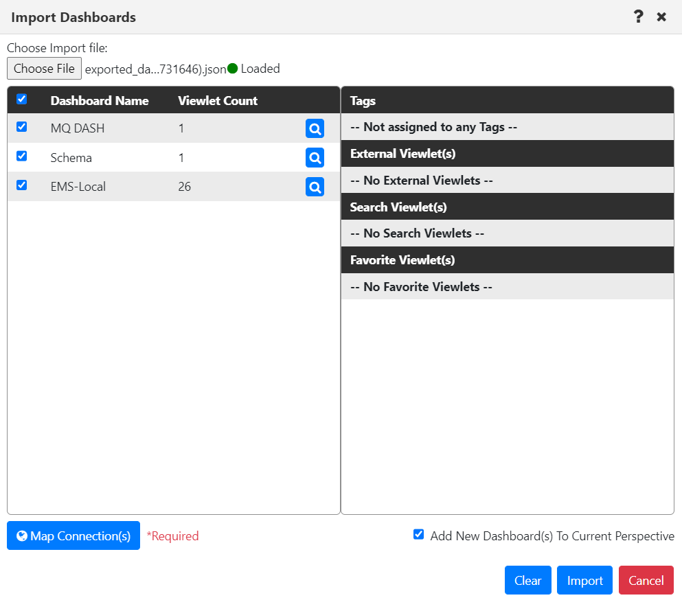 Exporting and Importing Dashboards – meshIQ