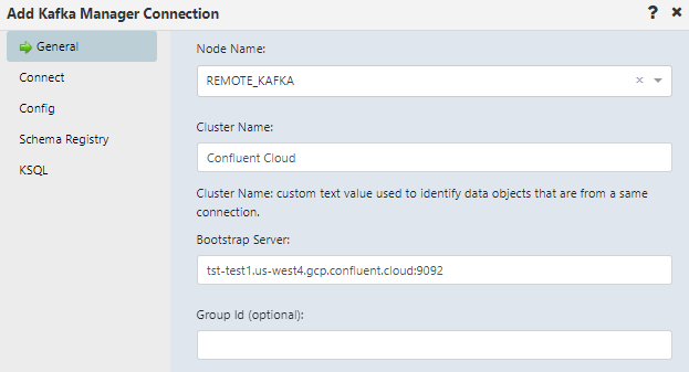 Creating A Connection To A Kafka Cluster Running In Confluent Cloud