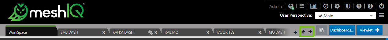 Viewing additional dashboards – meshIQ