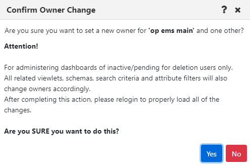 Can I assign a new owner for a shared dashboard? – meshIQ