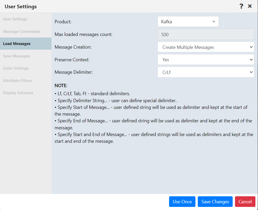 Load Messages – meshIQ