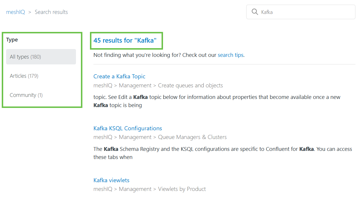 Search tips – meshIQ