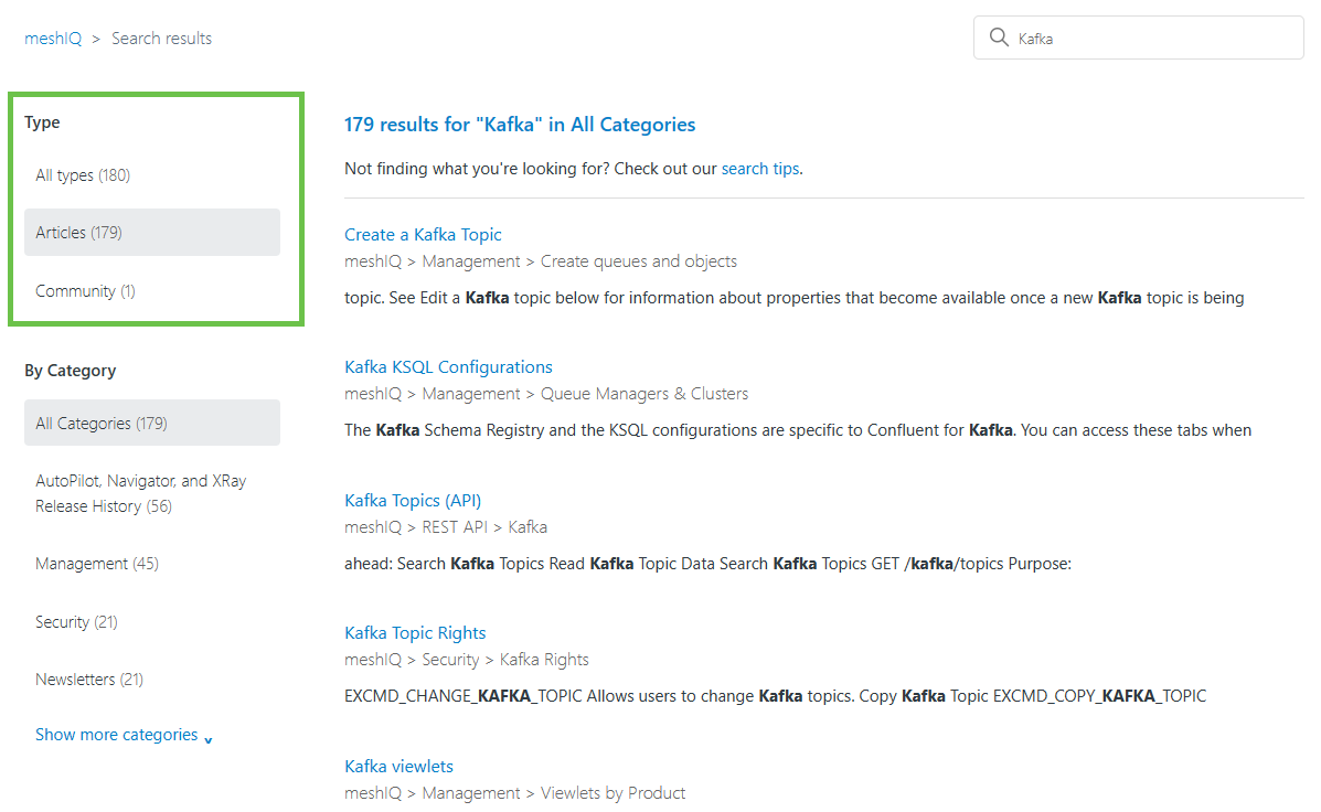 Search tips – meshIQ