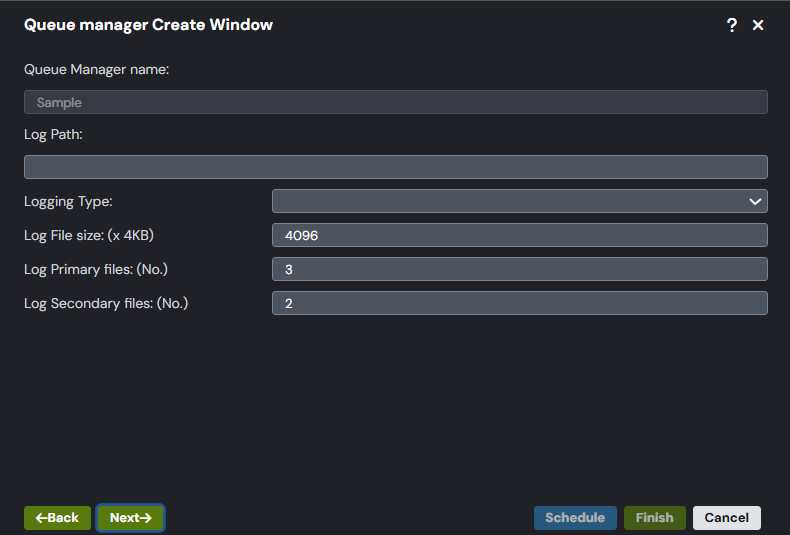 Create Queue Manager – meshIQ