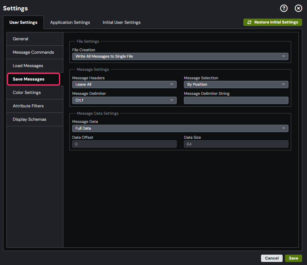 Save Messages – meshIQ