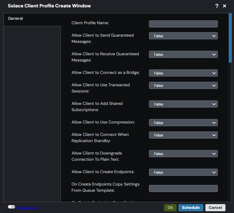 Create a Solace Client Profile – meshIQ