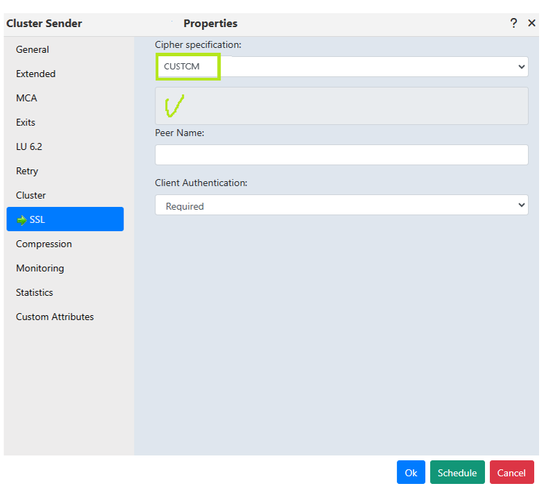 Is it possible to configure a cipher that is not included in the default list in Navigator ...