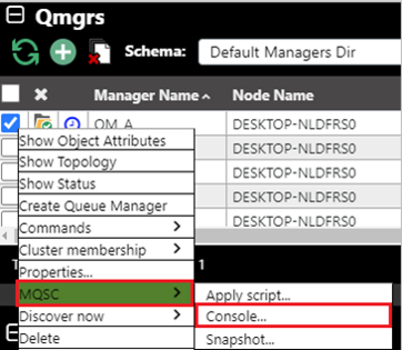 MQSC Console – meshIQ