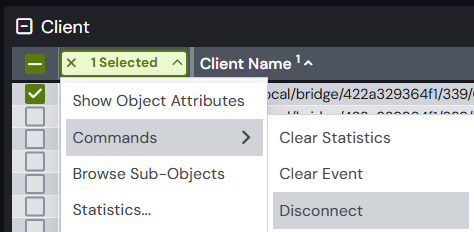 Disconnect Client in Solace – meshIQ
