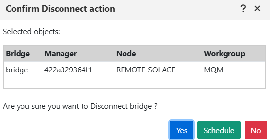 Disconnect Bridge in Solace – meshIQ