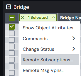 Manage Remote Subscriptions in a Solace Bridge – meshIQ