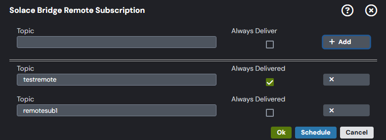 Manage Remote Subscriptions in a Solace Bridge – meshIQ