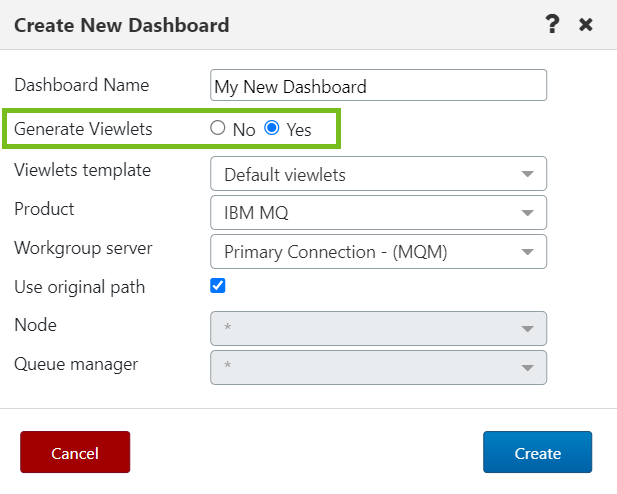 Create new dashboards – meshIQ